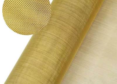 China 100mesh Brass Wire Mesh 0.5m-1m Width for Architectural Decoration, Filtration & EMI Shielding for sale
