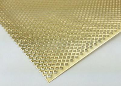 China Custom Perforated Brass Sheets 0.5-3mm Thickness for Architectural Decoration and Industrial Applications for sale