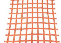 China Orange Safety Lifting Net 1×1m 2×2m 4×4m with 25mm/50mm Webbing and 2mm Thickness for sale