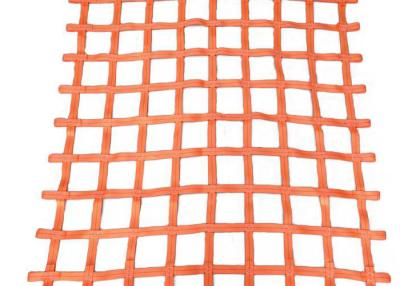 China Orange Safety Lifting Net 1×1m 2×2m 4×4m with 25mm/50mm Webbing and 2mm Thickness for sale