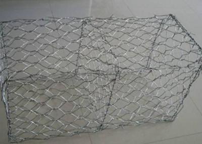 China 80x100mm Woven Gabion Baskets 1x1x1m Galvanized Steel Wire Mesh for Erosion Control for sale