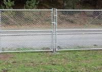 China F654 F900 Chain Link Double Swing Gate with Zinc Coating and Round Post for Security Fencing for sale
