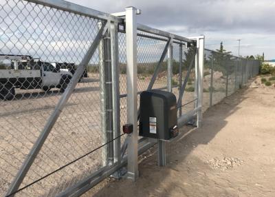 China ASTM F1184 Horizontal Chain Link Sliding Gate - 9 Gauge Steel with Roller System for Industrial Access Control for sale