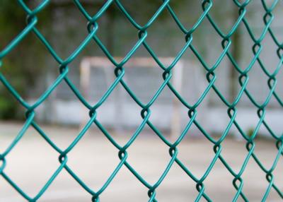 China Green Vinyl Coated Chain Link Fence with Knuckle/Twisted Selvage - 6 to 11-1/2 Gauge, 36 to 144 Inch Heights for sale