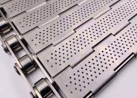 China Stainless Steel Perforated Conveyor Belt 1-4mm Plate Thickness with 25.4-125mm Pitches for sale