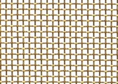 China 1.2m 1.5m Brass Insect Screen Metal Security Mesh Roll 0.15-0.475mm Wire Plain Weave for sale