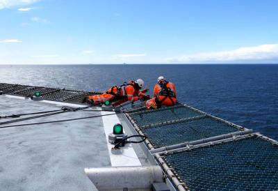 China 316L Stainless Steel Helideck Safety Net 3.0mm Wire 2x2in Mesh for Offshore Platforms for sale