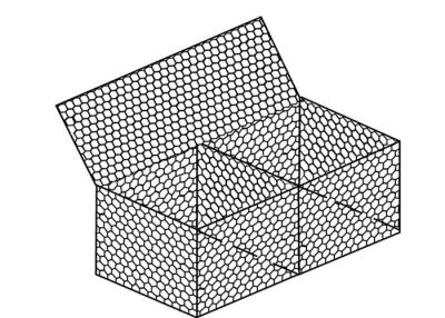 China 100×120mm Mesh Double Twist Gabion Box 2×1×1m Galvanized for Retaining Walls and Erosion Control for sale