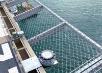 China PVC Coated Helideck Perimeter Safety Net 20×38 30×30 40×60mm Hole Size with 1-6mm Stainless Steel Wire for sale
