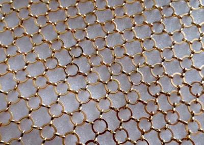 China Brass and Copper Decorative Ring Mesh Curtain - Fireproof Metal Partition for Commercial & Residential Spaces for sale