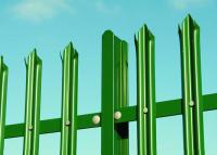 China Damage Resistant Steel Palisade Fencing 2.75m Panel Length Angle or Corrugated Pale for sale