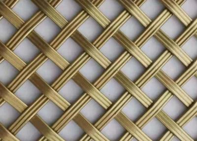 China Antique Brass Stainless Steel Crimped Woven Wire Mesh Screen 1mm for Architectural Projects for sale