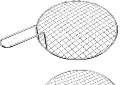 China Stainless Steel 304 BBQ Grill Mesh 430x340mm Covered Edge Crimped Wire Mesh for sale