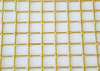 China Antique Brass Woven Wire Mesh Large Diamond Hole Plain Weave Decorative Screen for sale