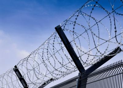 China Y Shape Prison Galvanized Anti Climb Fence 2400mm Height with Razor Wire for sale