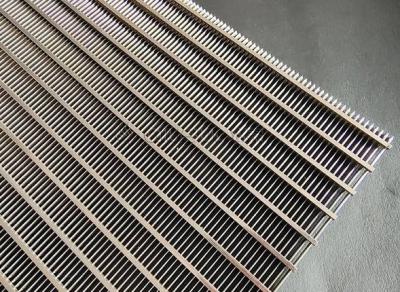 China Stainless Steel Wedge Wire Screen Panels 500-2000mm Width 0.05-10mm Slot for sale
