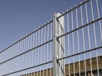 China 2500mm Double Wire Mesh Fence 50x200mm Mesh Green Galvanized Coated Security Panel for sale
