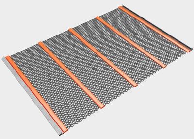 China Triangle Self-Cleaning Mining Screen Mesh 1.2-5mm Wire Diameter with PU Support Strip for sale