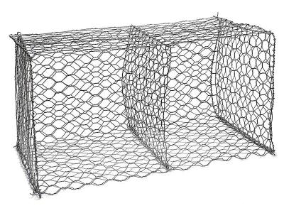 China 60×80mm Woven Gabion Baskets 1x1x1m with 2.0-4.0mm Wire for Erosion Control and Retaining Walls for sale
