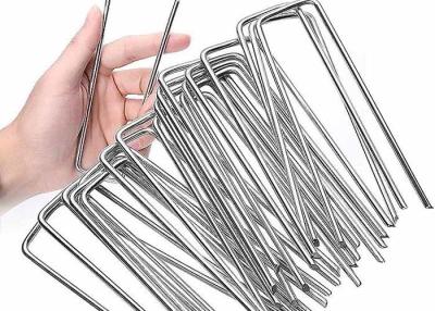China 6-Inch U-Shaped Turf Staples 3mm Galvanized Steel for Rat Proof Welded Mesh Installation for sale
