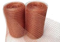 China Pure Copper Knitted Mesh Round Wire and Flat Wire 0.08-0.5mm Diameter 6-1300mm Width for sale