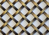 China Bronze Decorative Metal Architectural Woven Wire Mesh 2.5m Width 40% Open Area for sale