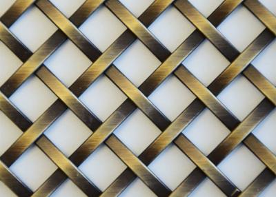 China Bronze Decorative Metal Architectural Woven Wire Mesh 2.5m Width 40% Open Area for sale