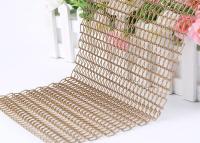 China Bronze Spiral Wire Flexible Mesh Curtain Decorative Metal Coil Drapery 1.5mm for sale