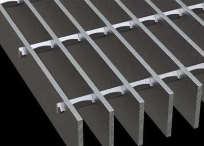 China Swage Locked Aluminum Grating 25-65mm Bearing Bars with 8x8mm Cross Bars for High Load Capacity for sale