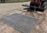 China Baseball Field Drag Mat 36x36in Galvanized Steel 3/8in Depth with 1x1in Mesh Pattern for Professional Field Maintenance for sale