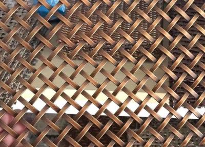 China Antique Brass Decorative Wire Grille 2mm Thickness 31% Open Area Stainless Steel Cabinet Mesh for sale