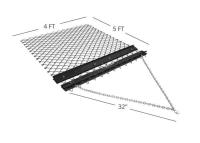 China 48x60 Inch Galvanized Chain Link Fence Drag Mat for Ball Diamonds and Field Maintenance for sale