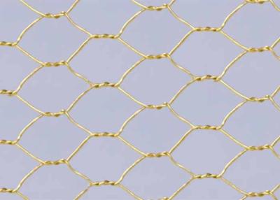China Brass Copper Bronze Hexagonal Wire Mesh 0.3m-2m Height Decorative Insect Screen for sale