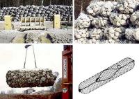 China Gabion Sack Corrosion Resistance Cylindrical Stone Bag 2m Length 0.65m Diameter for sale