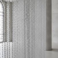 China Aluminum Decorative Wire Mesh Curtain 1.0mm Chain Link Metal Coil Drapery for Architecture Interiors for sale