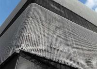 China Decorative Hot-dip Galvanized Expanded Metal Mesh Facade Panel with Raised Diamond Pattern and Customizable Openings for sale