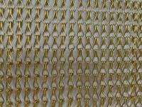 China Gold Anodized Aluminum Hook Chain Metal Curtain with Mixed Hook Sizes 1.5 1.6 2.0mm in 6063 Alloy for sale