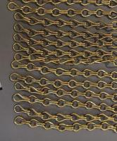 China Matte Black Anodized Aluminum Hook Chain Metal Curtain with 2.0x12x24mm Hook Size and 6063 Aluminum Alloy for sale