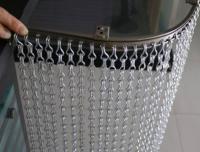 China Silver Anodized 6063 Aluminum Alloy Hook Chain Metal Curtain with 1.6x12x24mm Hook Size for Door Decoration for sale