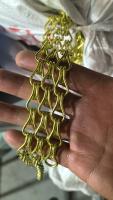 China Anodized Aluminum Hook Chain Metal Curtain with 1.5x9x17mm Hook Size and Rose Gold Finish for sale