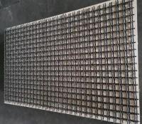 China Self Cleaning Woven Vibrating Screen Mesh 870x1500mm No Edge Hook 7mm Wire Mining Panel for sale