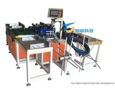 China Dual Station Filter Paper Pleating Machine Intelligent Hot Melt Edge Hugging Machine 220V for sale