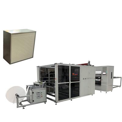China 300mm Pleat Height High-tempurture Fiberglass Pleating Production Line for sale