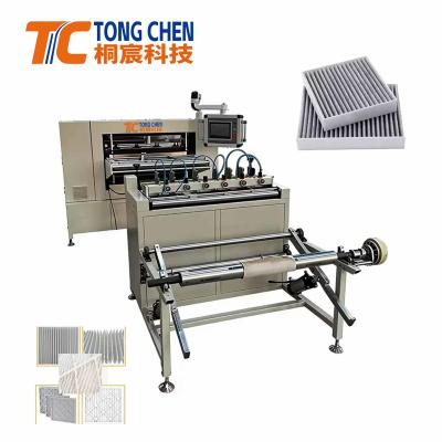 China Full-auto Blade Filter Paper Folding Production Line High-Precision Knife-tape Pleating Machine for sale