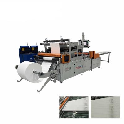 China 300mm Folding Height Fiberglass HEPA Mini Filter Pleating and Gluing Production Line for sale
