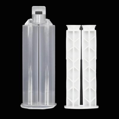 China DC-PP-25-1-1 Dual Component Cartridge 24ml 1:1 Ratio with PP/PE Material for Precision Adhesive Dispensing for sale