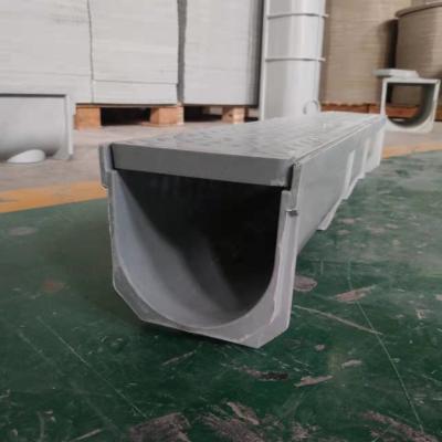 China Fiberglass Drainage Ditch Chemical Resistant Wear Resistant 100mm Width for Residential Areas for sale