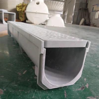 China High Strength Fiberglass Drainage Ditch 1000mm Lightweight Corrosion Resistant Channel for sale