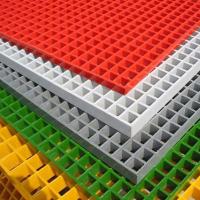 China Non Slip FRP Fiberglass Grating Corrosion Resistant Lightweight 1.2m x 3m 25mm Thick for sale