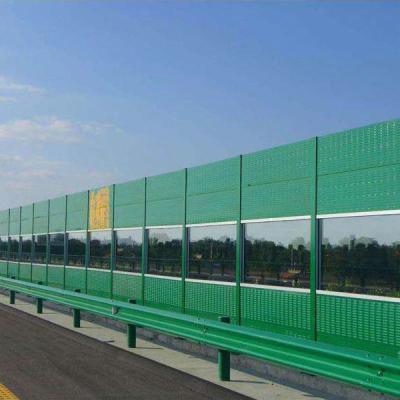 China Glass Wool Filled Acoustic Barrier Panels 80mm 100mm Outdoor Sound Wall for Highway for sale